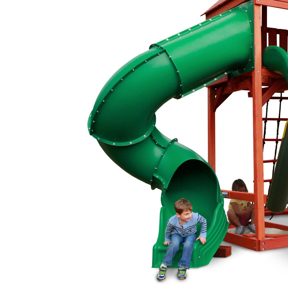 7’ Turbo Tube Slide | Green | KidKraft
