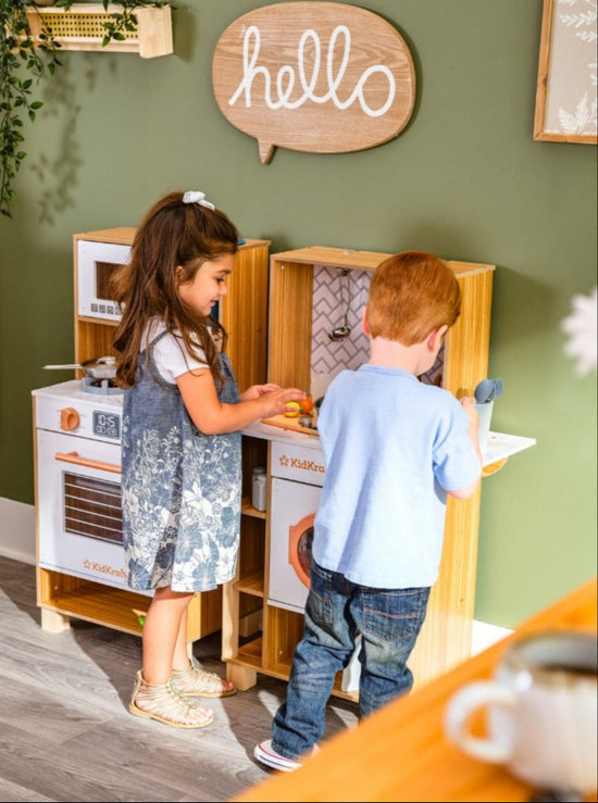 Kids Play Kitchen Set - 3-Piece Wooden Kitchen | KidKraft