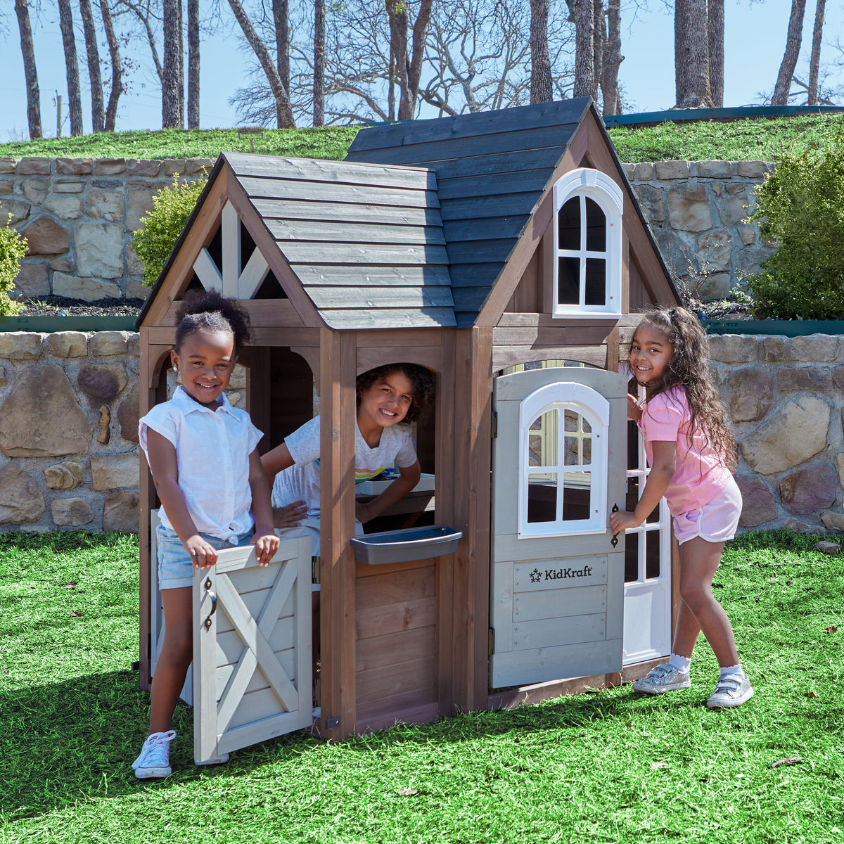 Timberwood Wooden Outdoor Playhouse | KidKraft