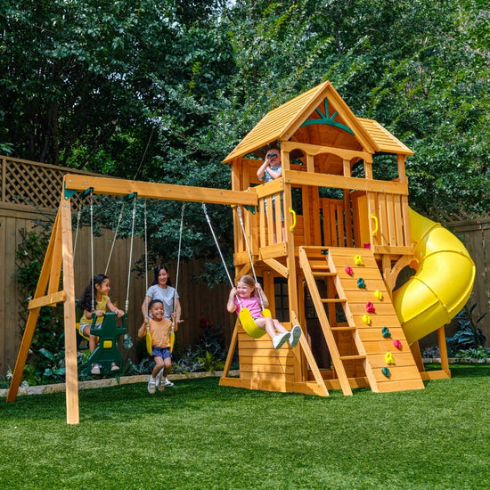 Boulder Station Swing Set Playset | KidKraft